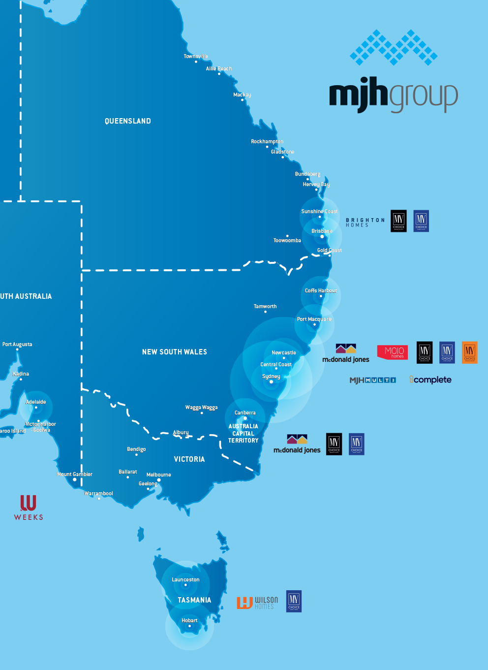 Our Locations - Where we build new homes | MJH Group